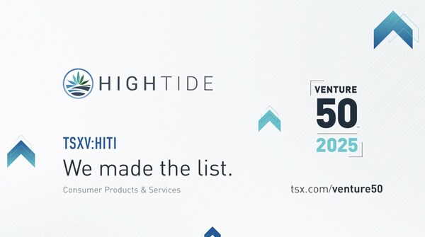 High Tide Recognized as a Top 50 Company by the TSX Venture Exchange ...