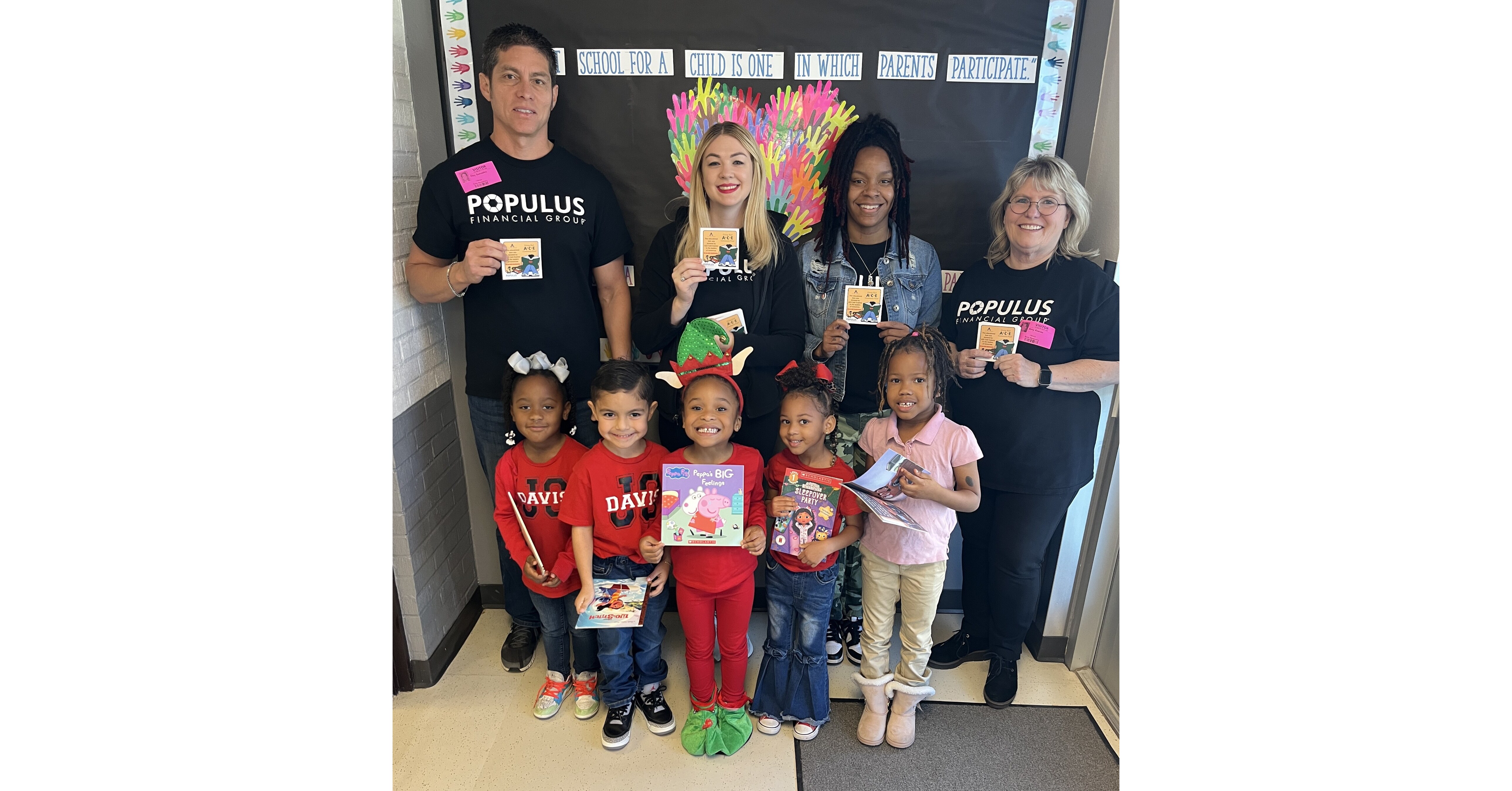 Populus Financial Group Donates Books to Davis Elementary School