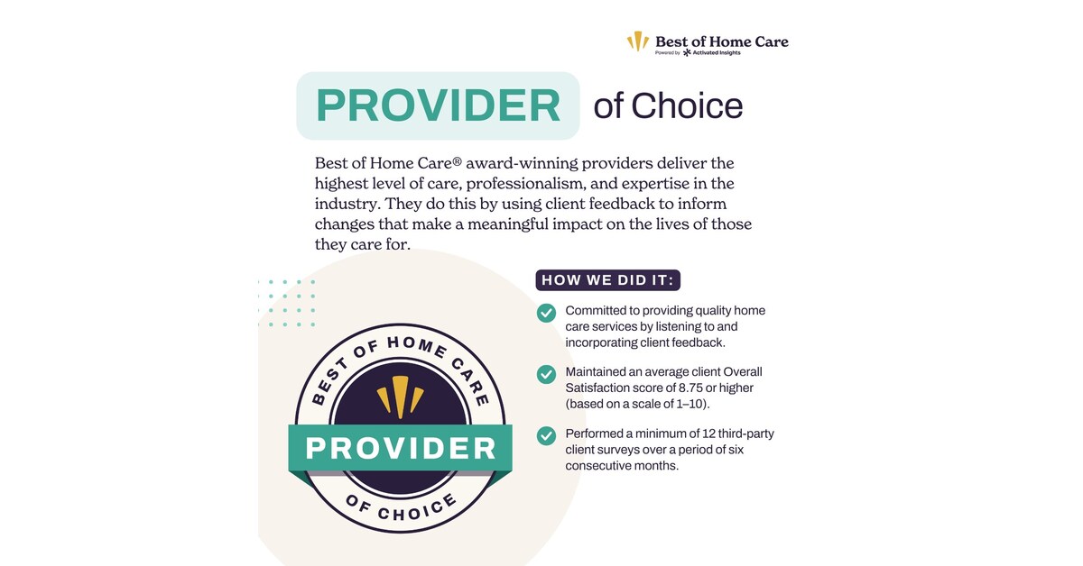 Assisting Hands Home Care of Villa Park, IL Earns 2025 Best of Home ...