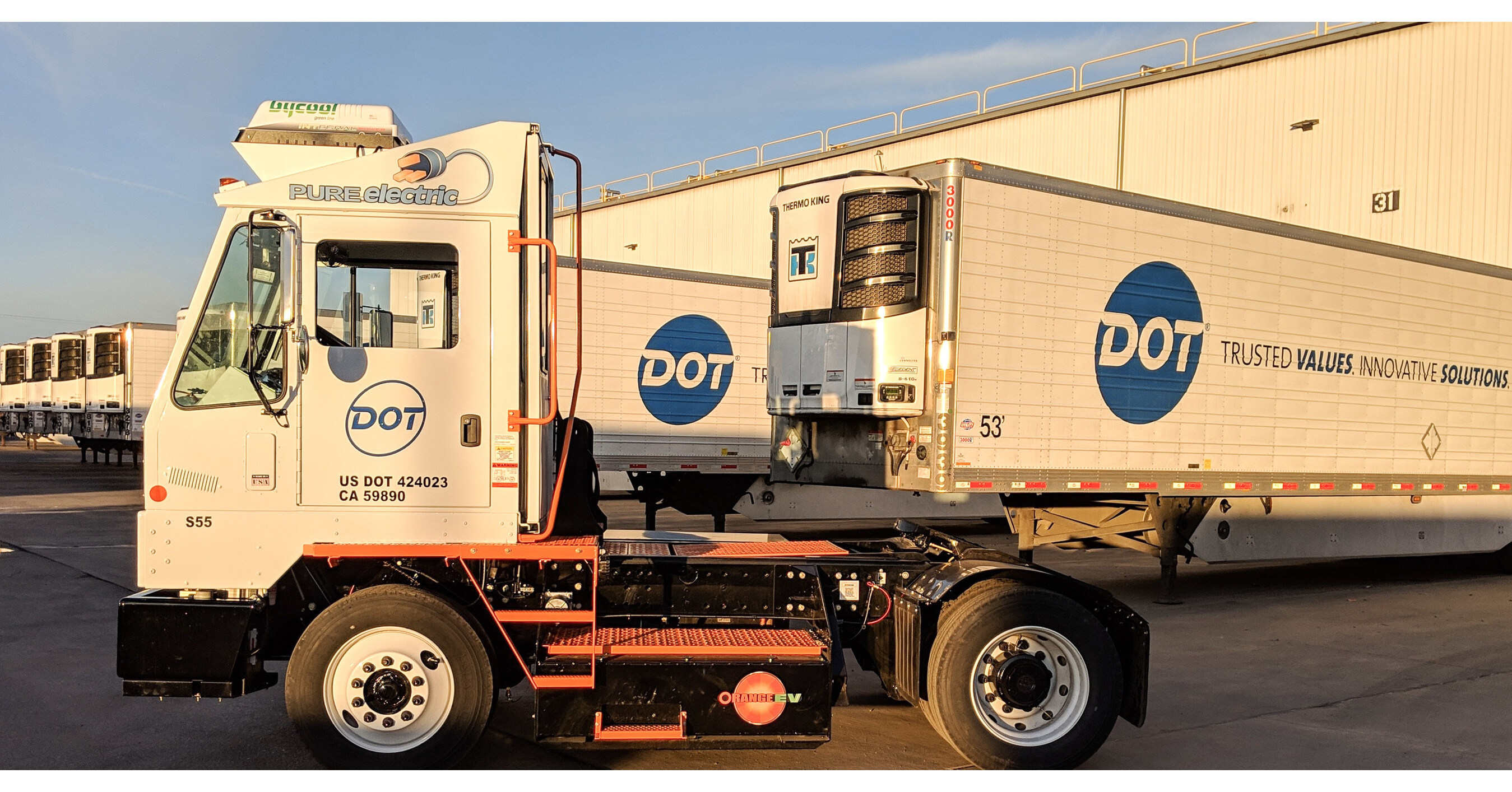 Dot Transportation's First-Deployed Orange EV Electric Terminal Truck ...
