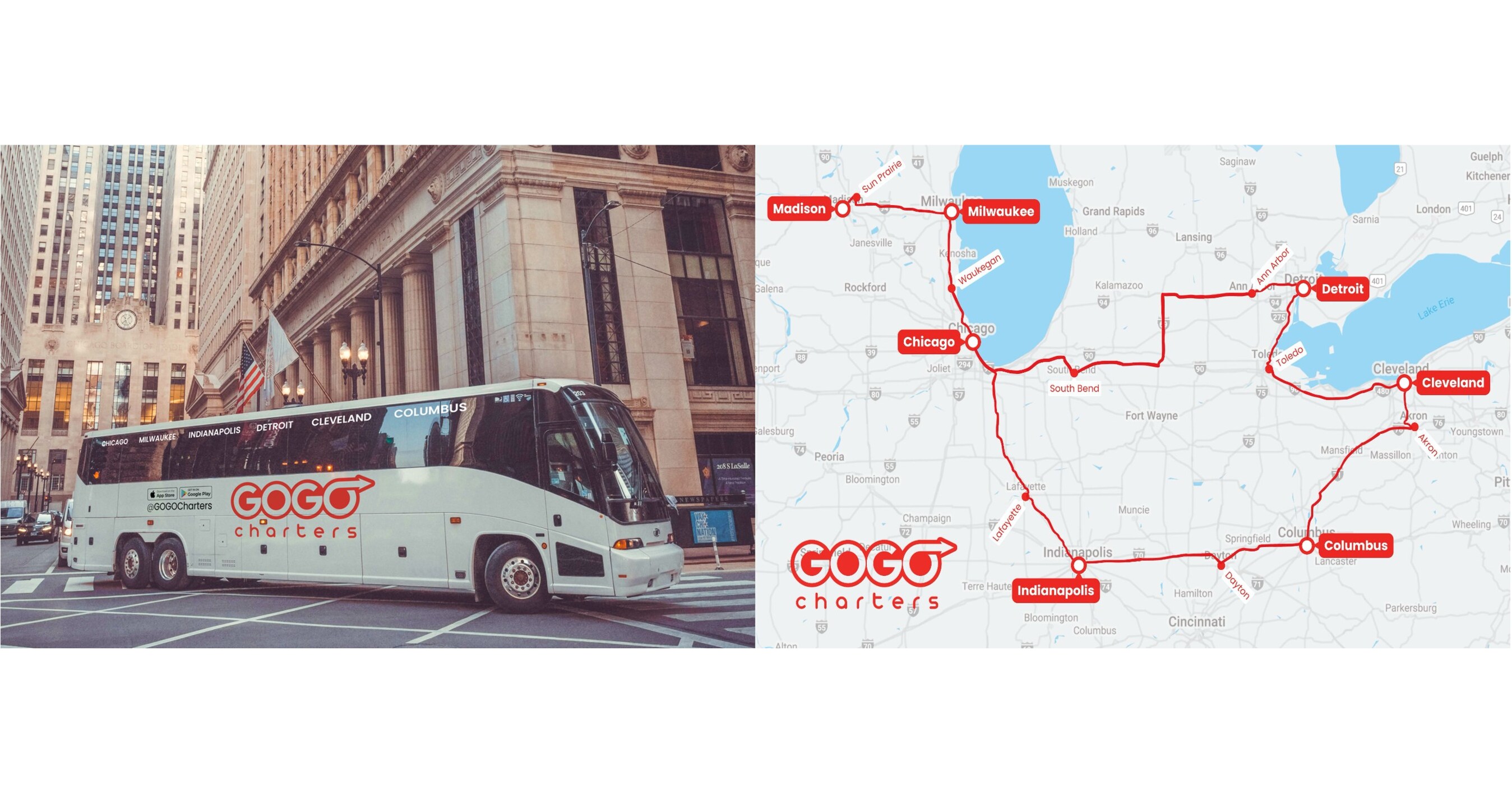 GOGO Charters Unveils Midwest Charter Network and Transfer Locations