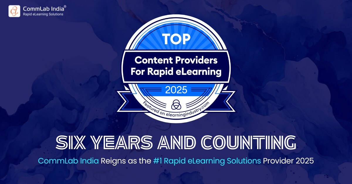 CommLab India: #1 Rapid eLearning Solutions Provider 2025 - Record Sixth Consecutive Win