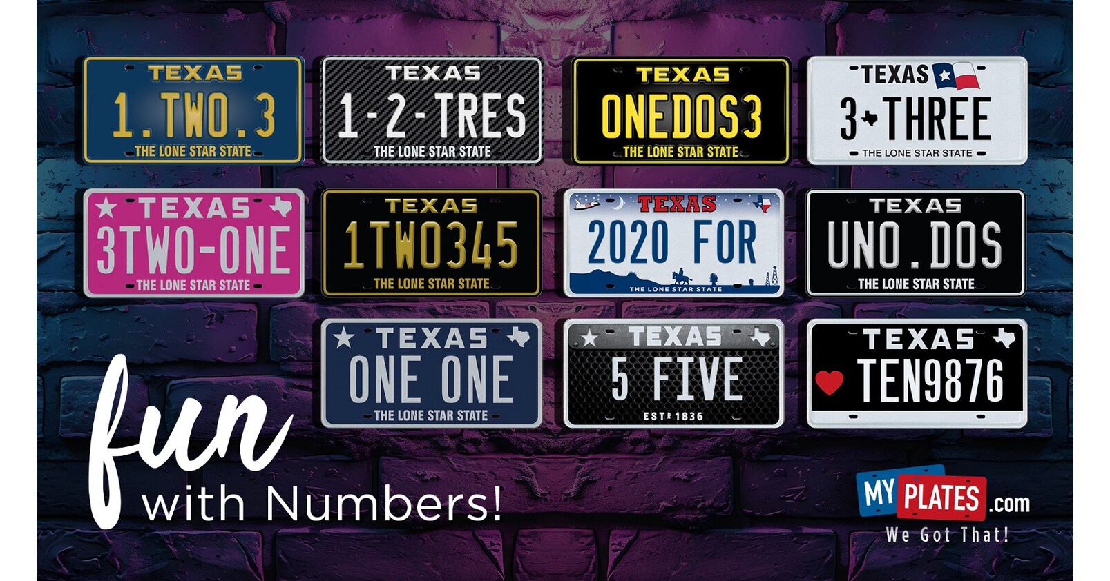 MyPlates.com Launches "Fun with Numbers" Premium Reserve Collection
