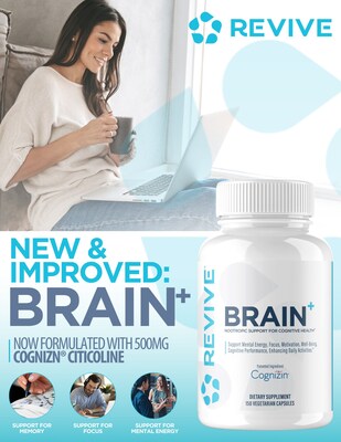 REVIVE Brain+ Reformulated Brain Supplement, Now Featuring Cognizin® Citicoline