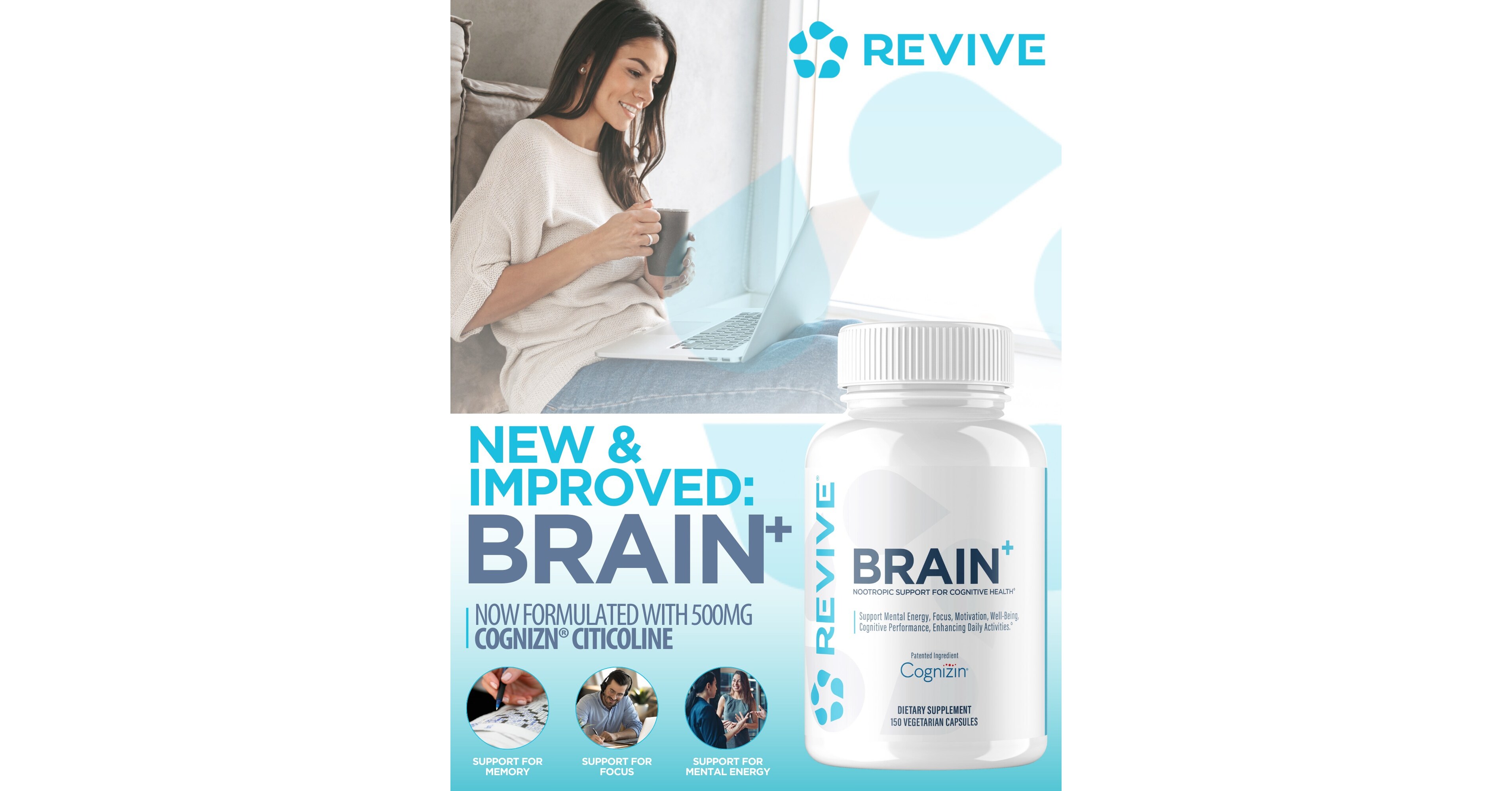 REVIVE Brain+ Reformulated Brain Supplement, Now Featuring Cognizin ...