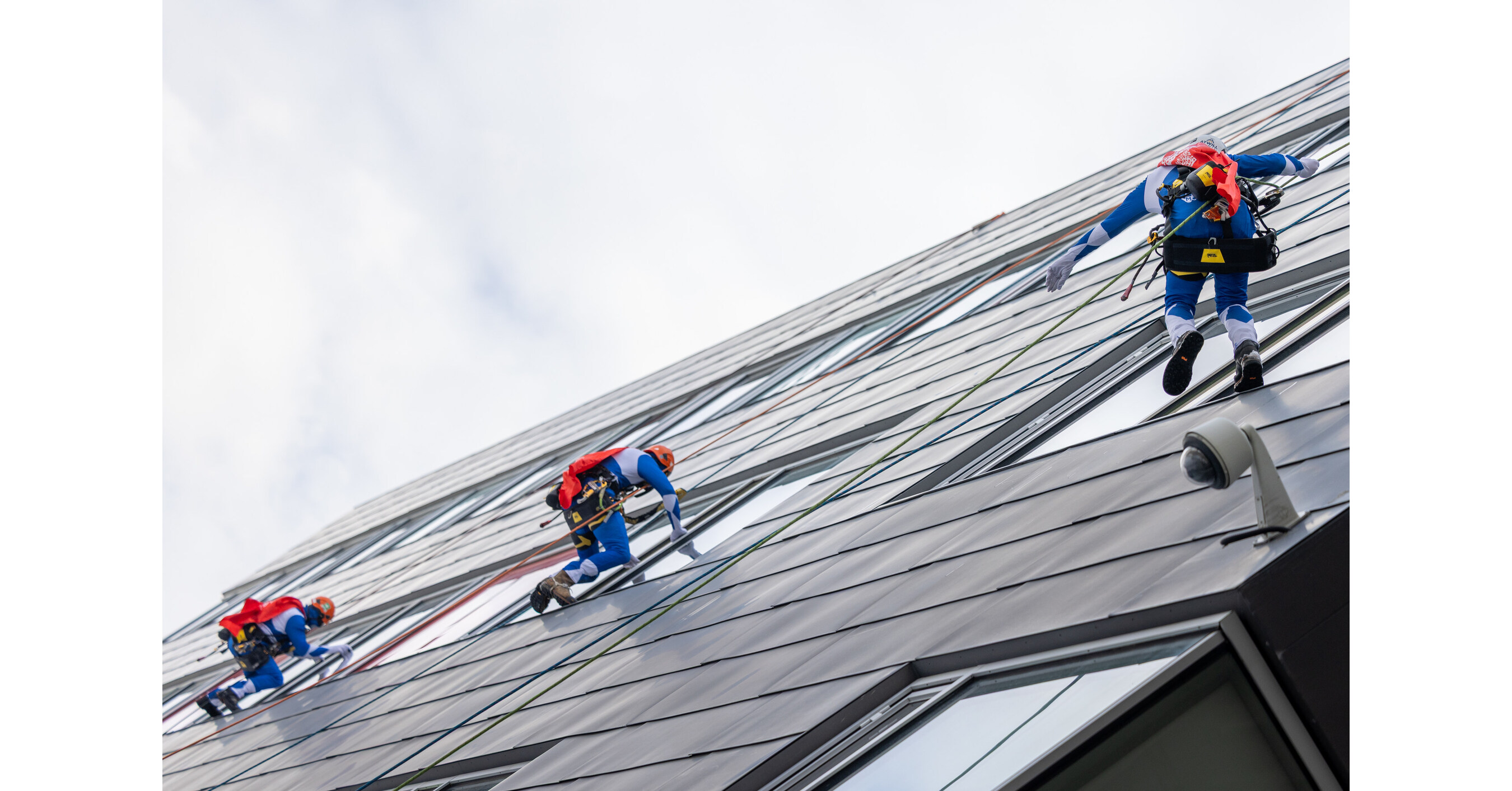 The "Atwill-Morin Rope Access Team" don their superhero capes and scale ...