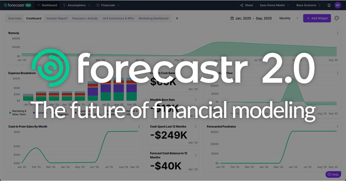 Forecastr Unveils Forecastr 2.0: The Future of Startup Financial ...