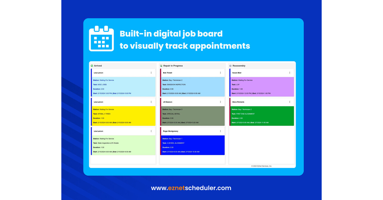 EZnet Scheduler Unveils IntelliVu™ digital job board to revolutionize ...