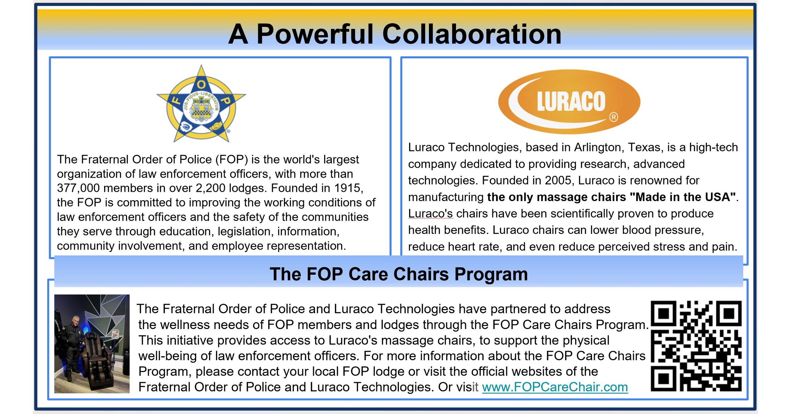 Luraco Technologies Announces Fraternal Order of Police (FOP) Care ...