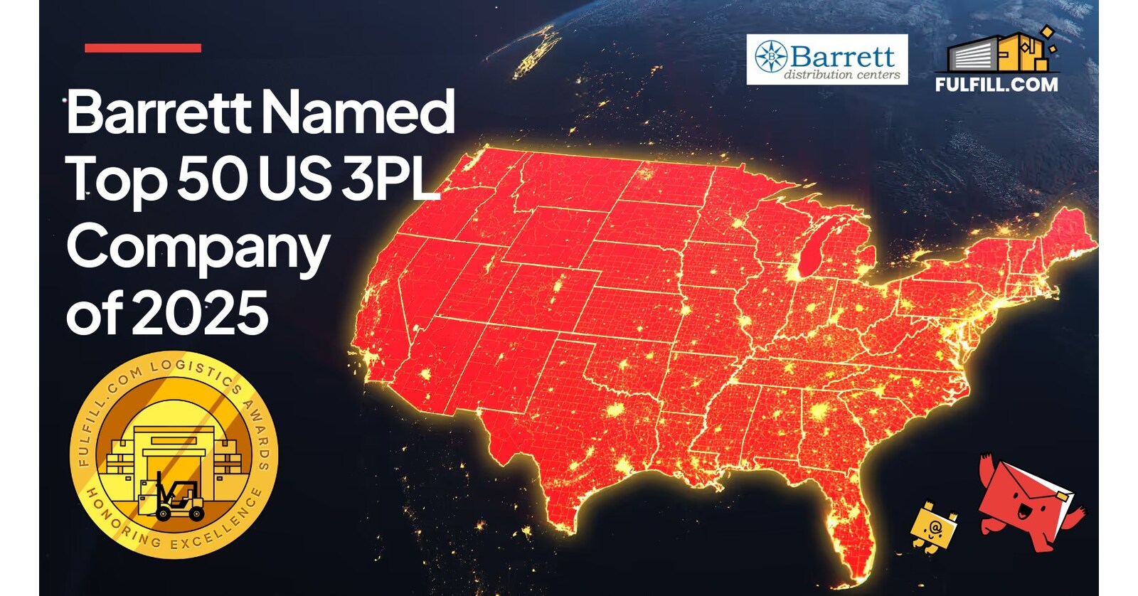 Barrett Distribution Selected as a 2025 Top 50 U.S. 3PL by Fulfill.com