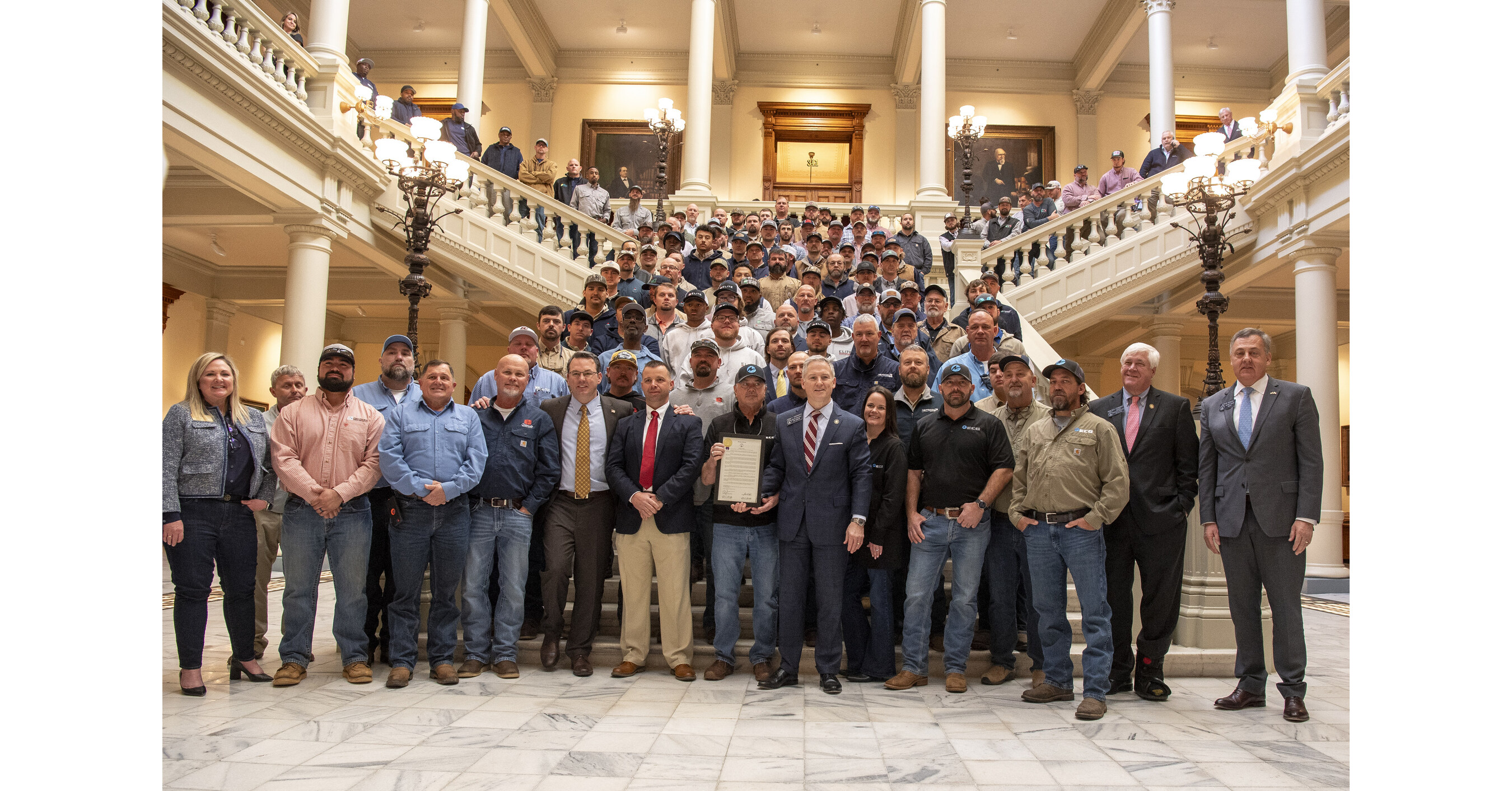 Lineworkers honored at Georgia State Capitol for Hurricane Helene response