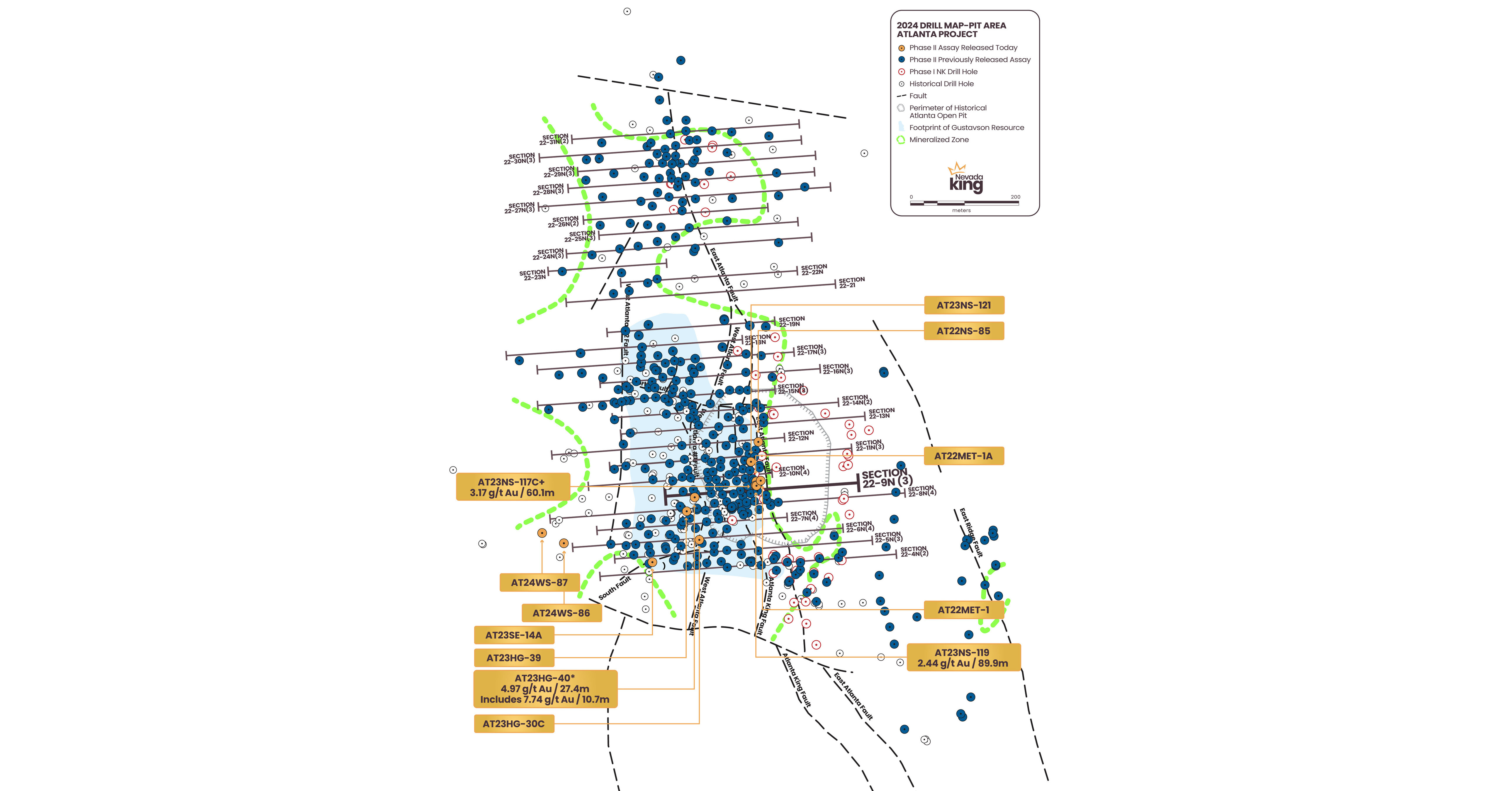 NEVADA KING INTERCEPTS 2.44 G/T AU OVER 90.0M AND 3.17 G/T AU OVER 60 ...