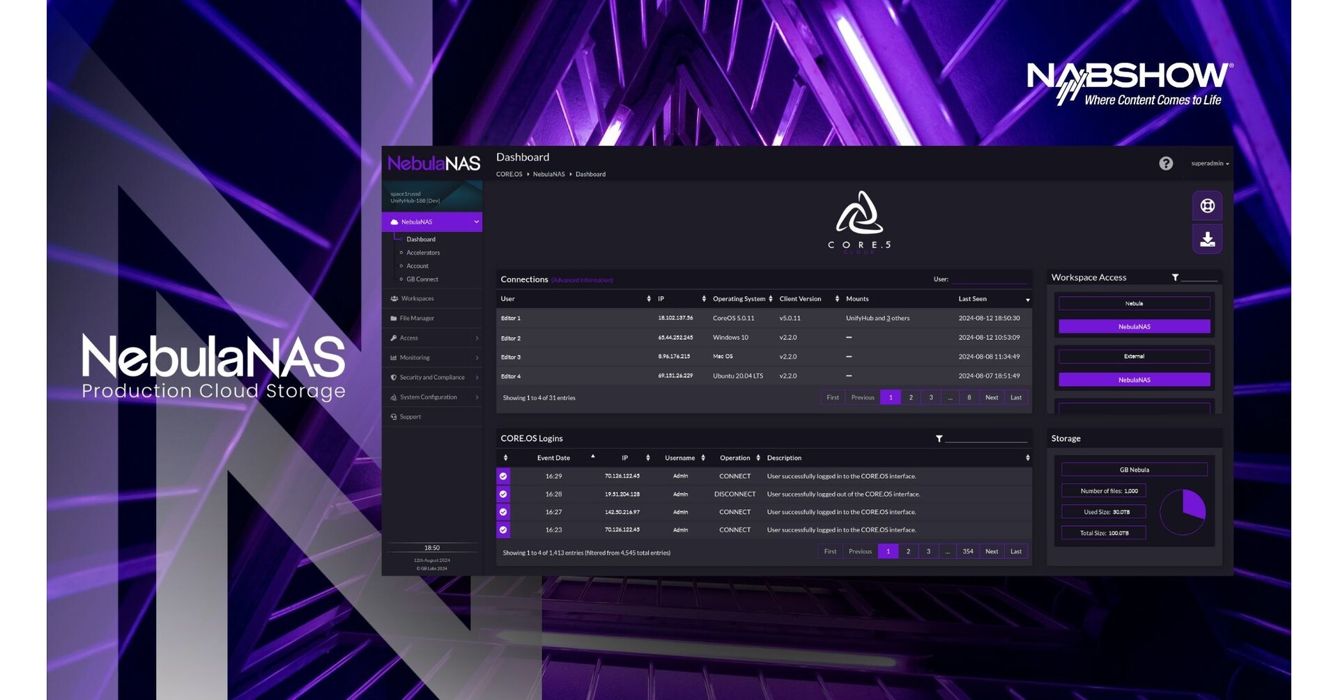 GB Labs Showcases Intelligent Production Cloud Storage and Enterprise NAS Storage for hybrid and ...