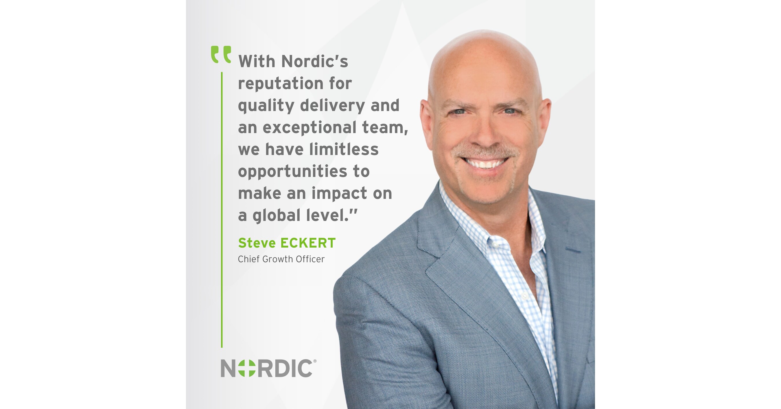 Experienced healthcare IT and consulting executive Steve Eckert joins Nordic as chief growth officer