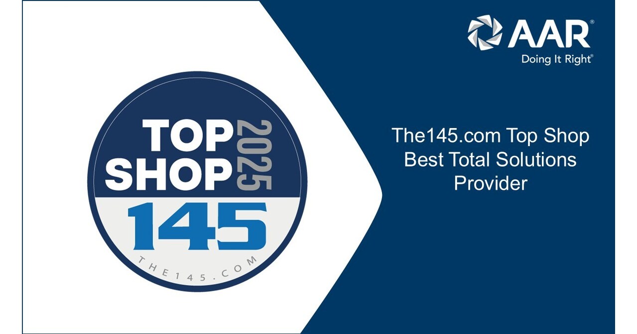 AAR named Top Shop for Best Total Solutions Provider Repair by The145.com