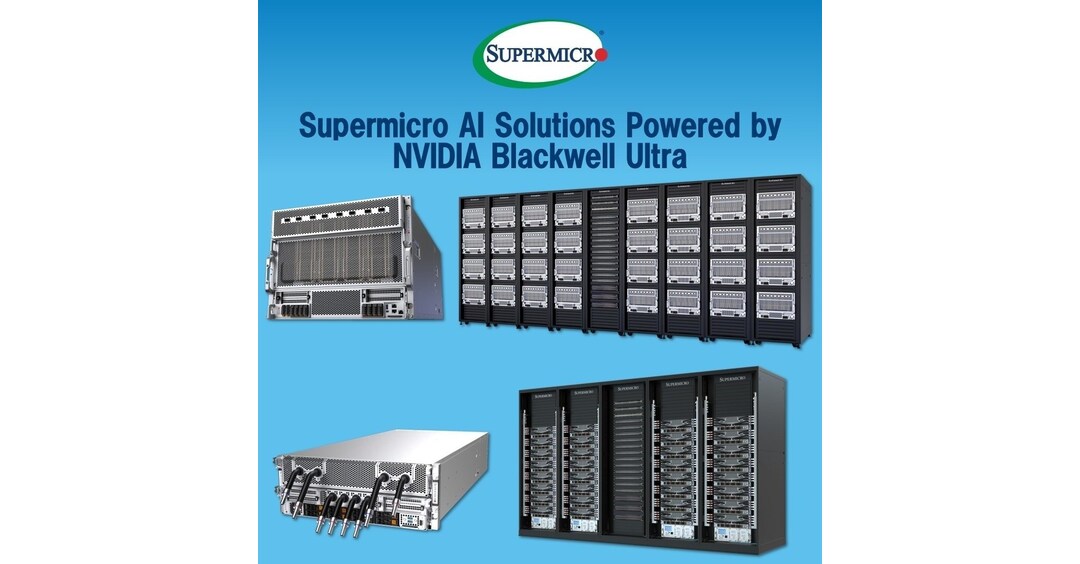 Supermicro voegt portfolio voor volgende AI-wave toe met NVIDIA Blackwell Ultra-oplossingen, en ...