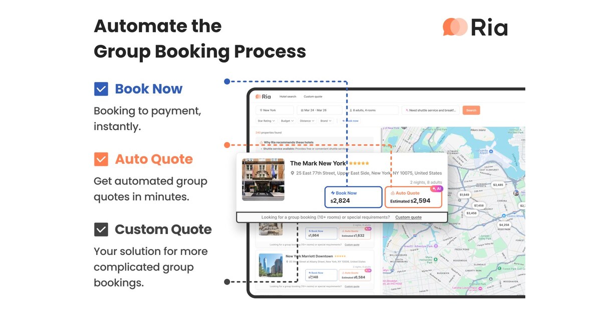 RIAD Corp. reveals AI-powered hotel group booking platform Ria at ITB ...