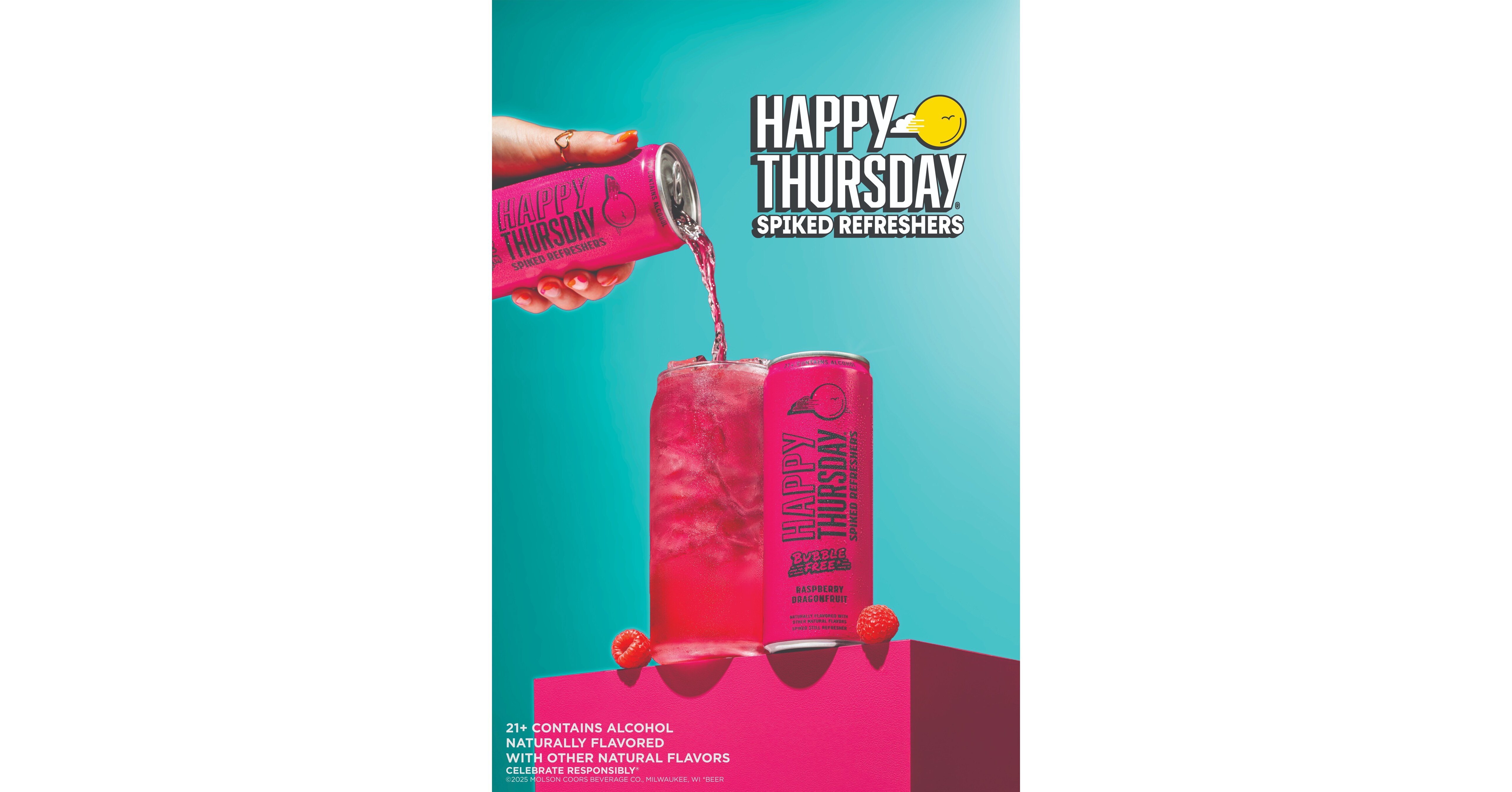 HAPPY THURSDAY® DEBUTS RASPBERRY DRAGONFRUIT SPIKED REFRESHER--SPRING'S ...