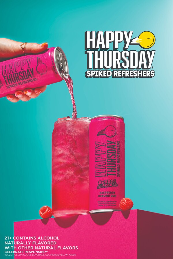 HAPPY THURSDAY® DEBUTS RASPBERRY DRAGONFRUIT SPIKED REFRESHER--SPRING'S ...
