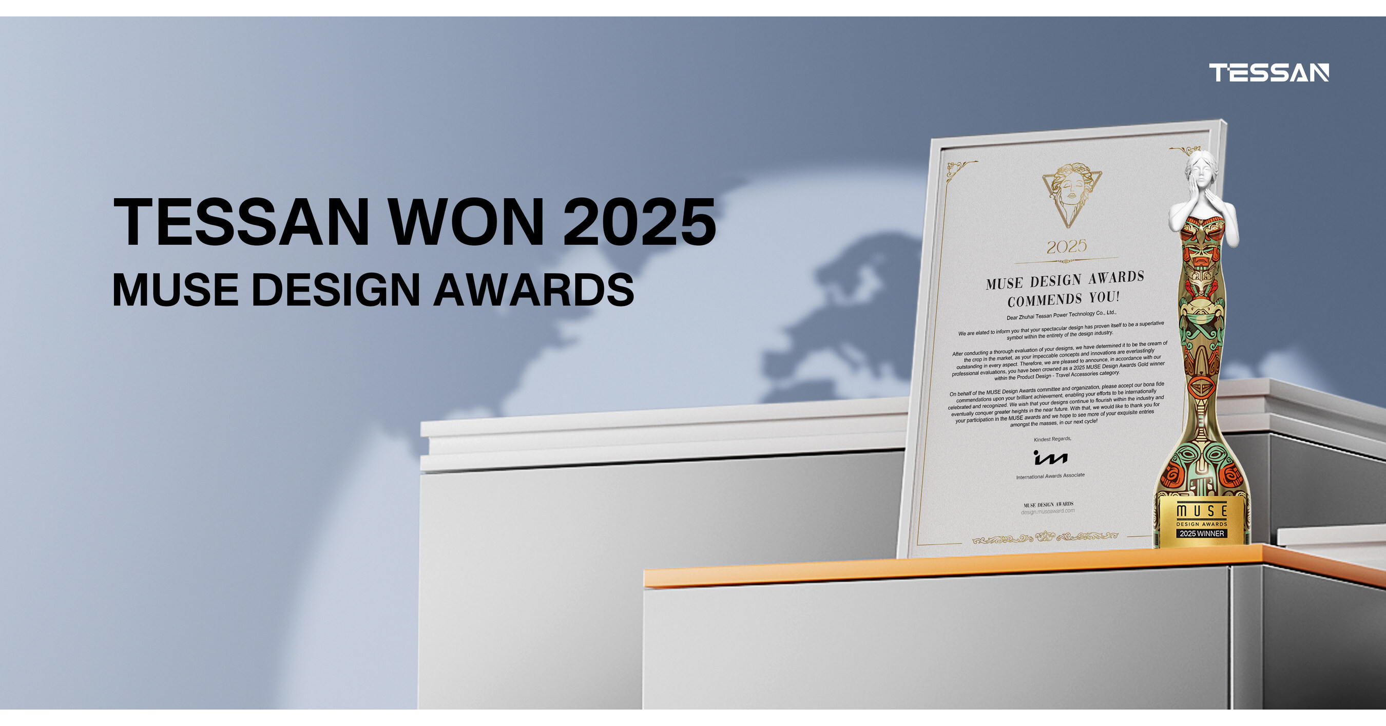 TESSAN's New Products Won Gold Prize in 2025 MUSE Design Awards for ...