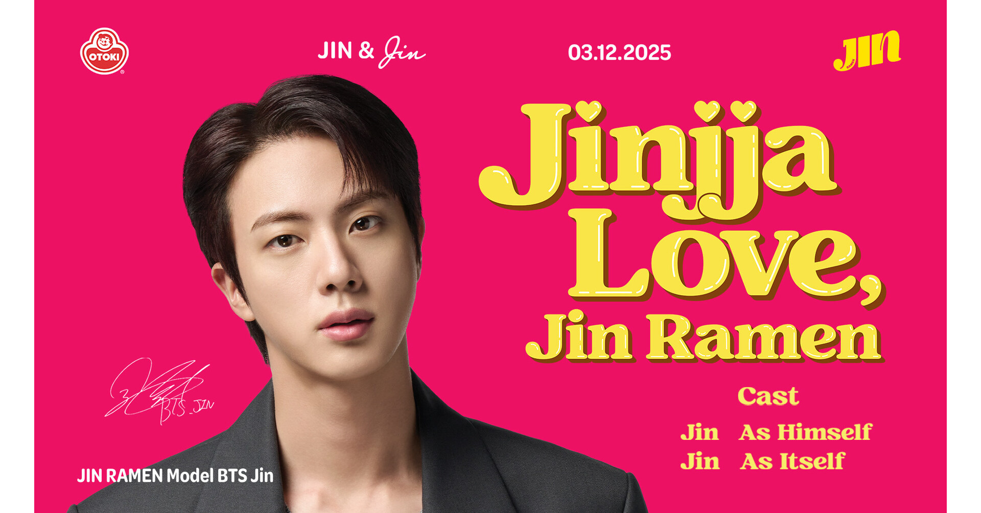 OTOKI Unveils 'Jin Ramen Campaign' Video Featuring BTS' Jin, Launching Global Campaign