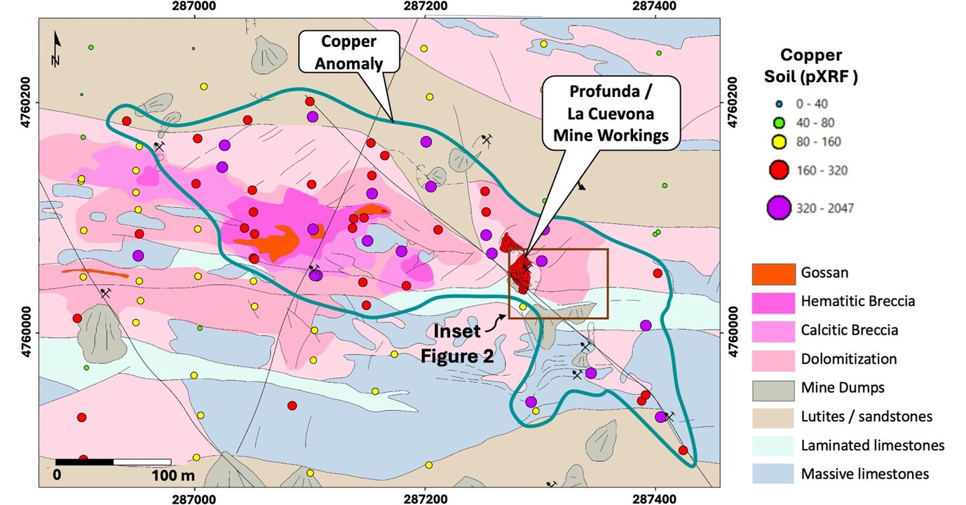 PAN GLOBAL SAMPLES 5.2% COPPER OVER 5m AT PROFUNDA TARGET, CÁRMENES ...