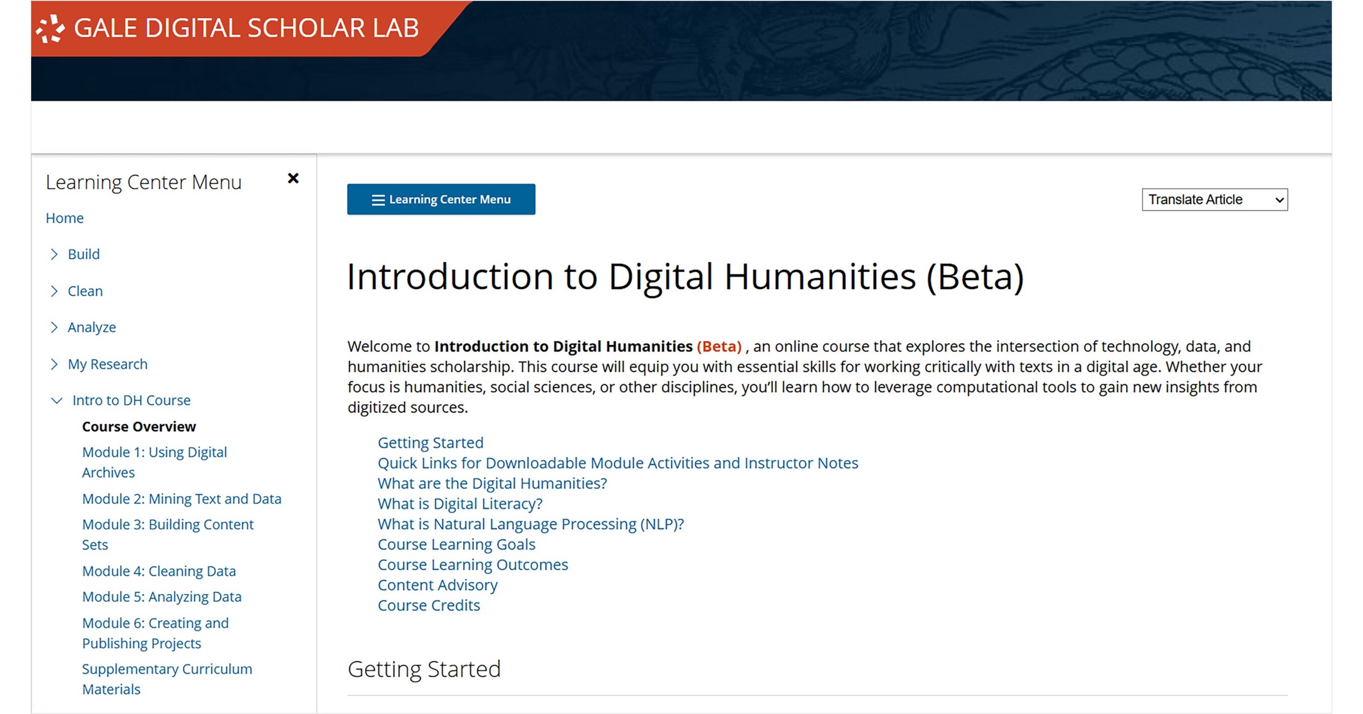 Gale Launches Online Digital Humanities Course for Undergraduate Students