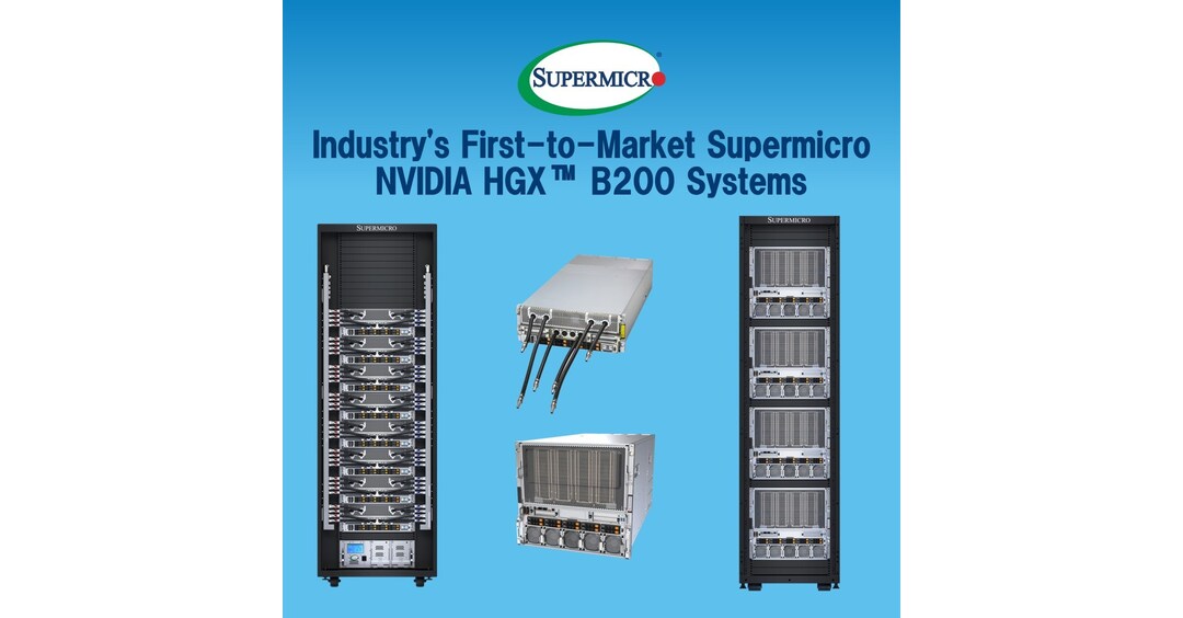 Industry's First-to-Market Supermicro NVIDIA HGX™ B200 Systems Demonstrate AI Performance ...
