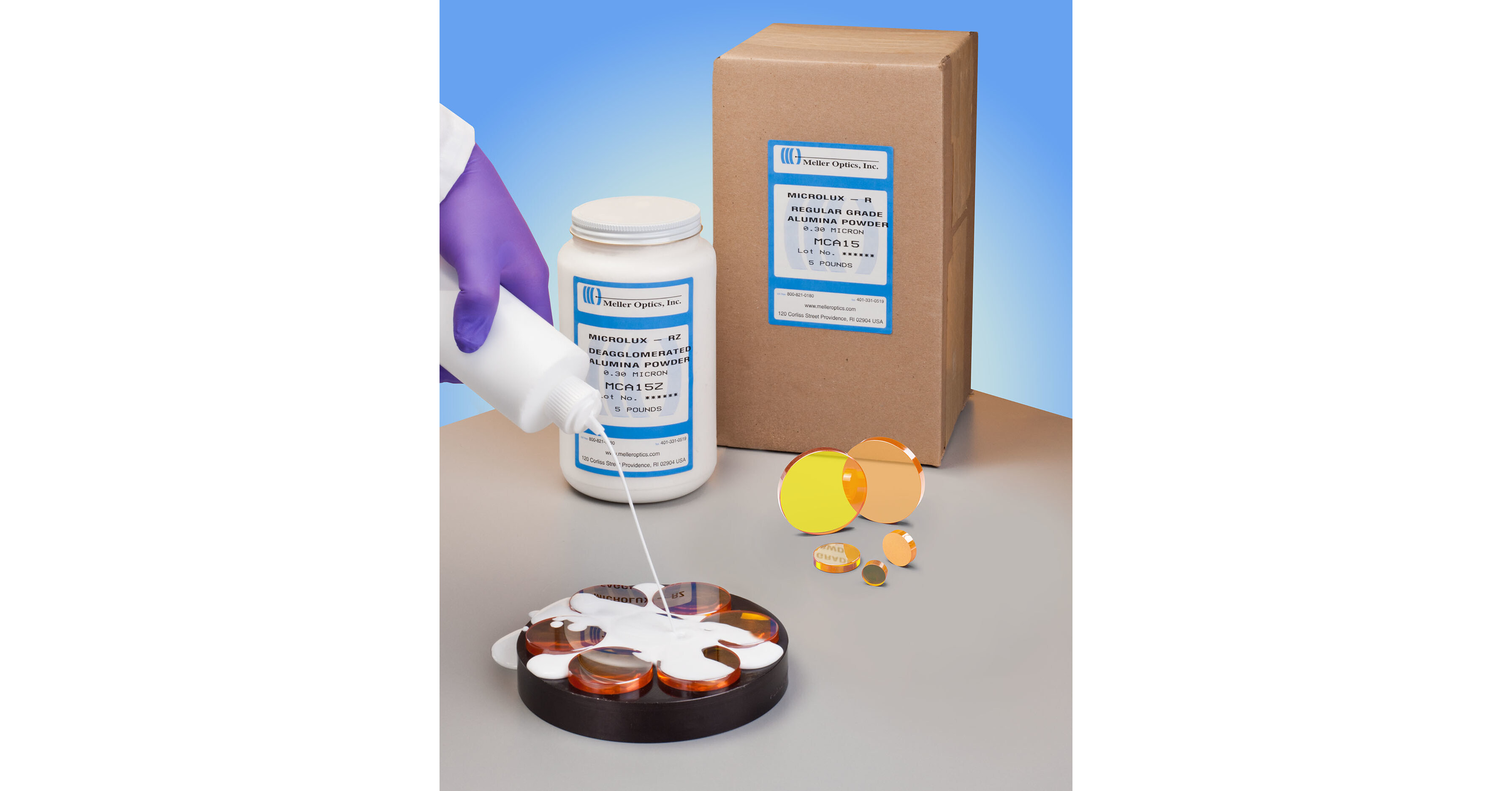 Meller Optics Introduces Microlux Alumina Abrasive Polishing Powders ...