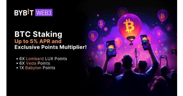 Bybit Web3 Exclusive: BTC Staking with Lombard, up to 5% APY and Points Multipliers