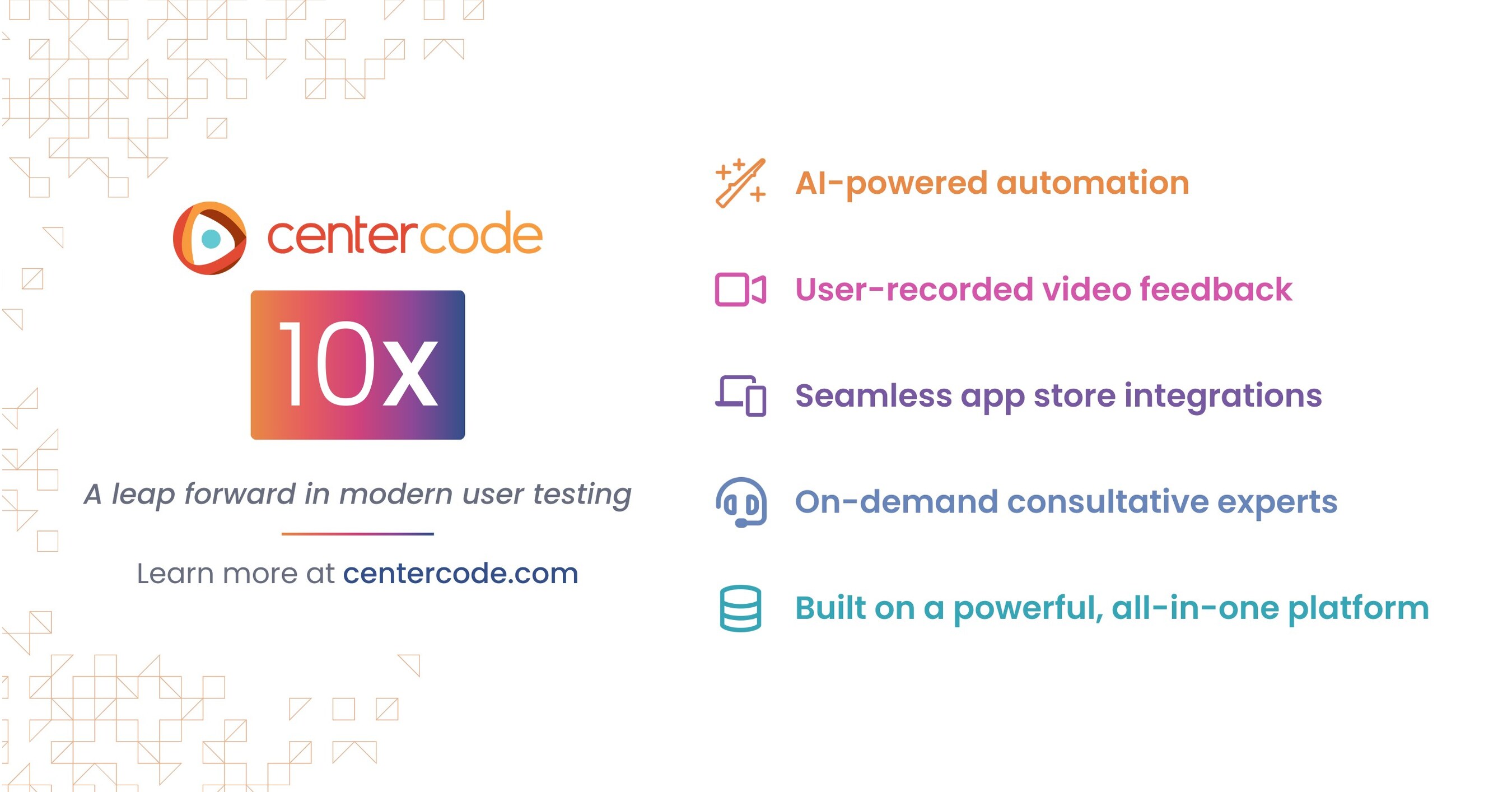 Centercode Launches 10x: AI-Powered Testing Platform for Faster ...