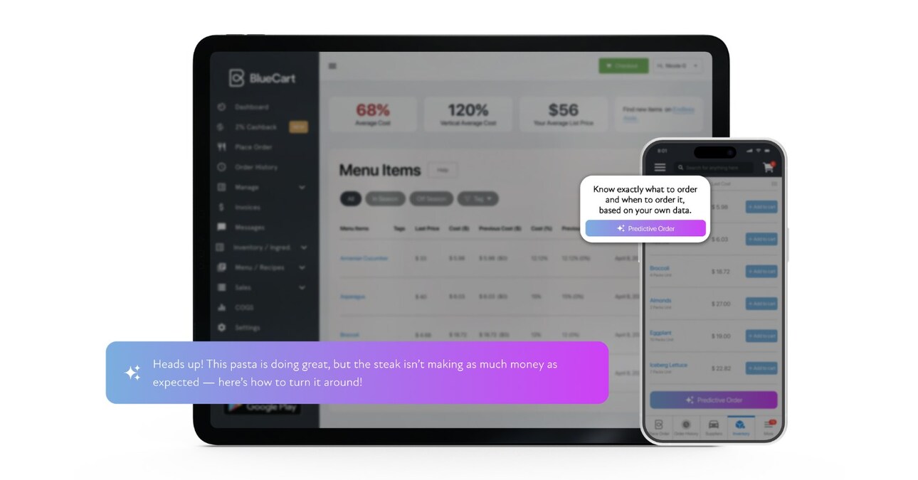 BlueCart Unveils Predictive Ordering, Menu Profitability Benchmarking ...