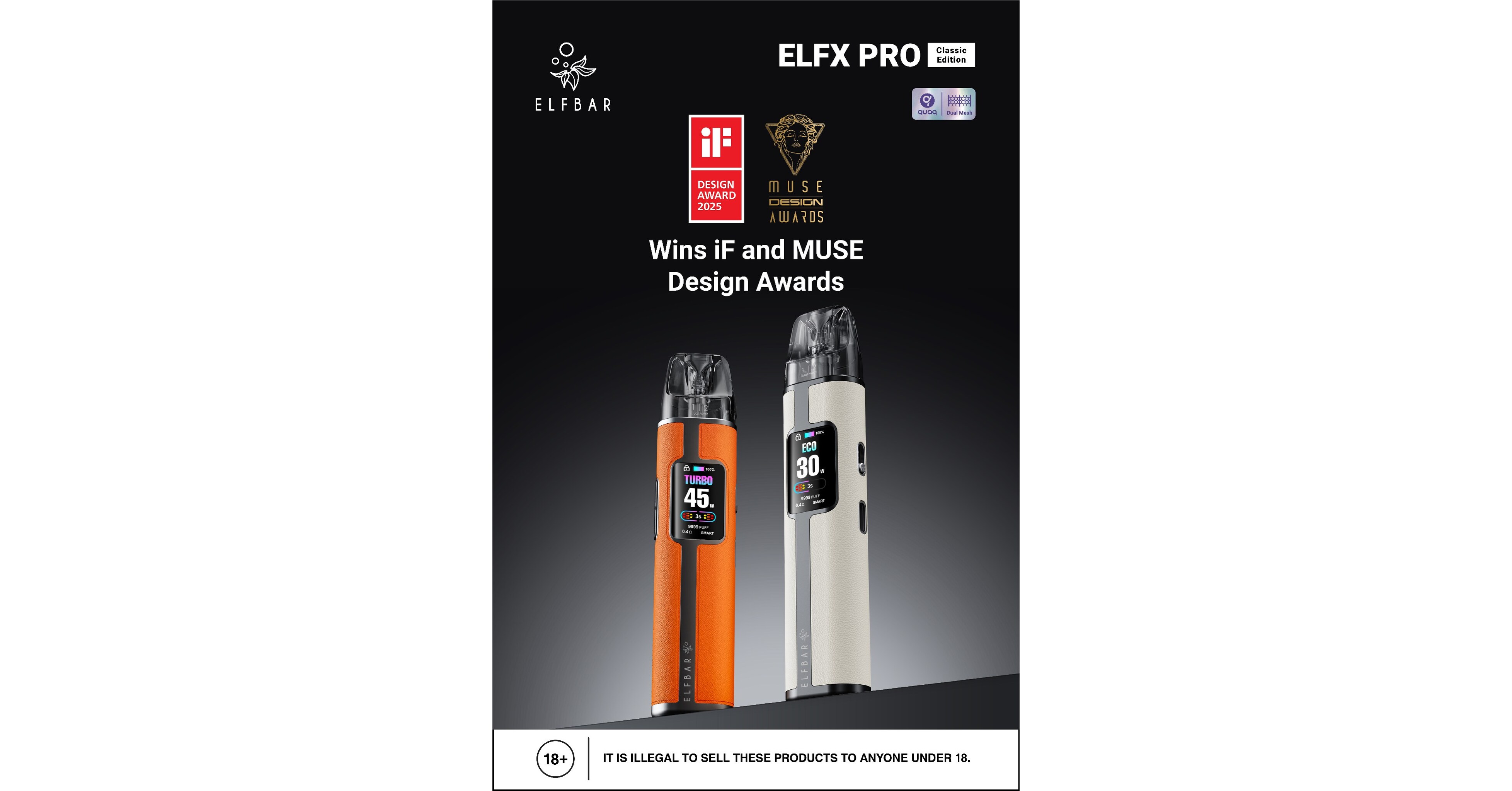 ELFBAR and LOST MARY win global design awards