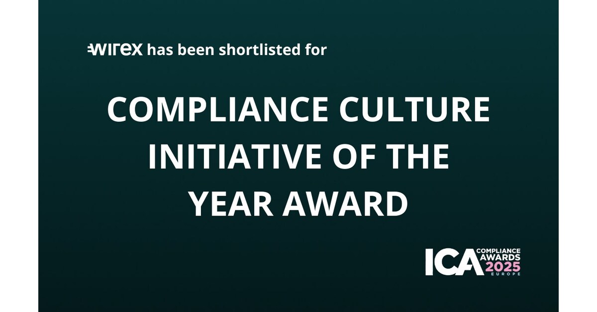 Wirex Named Finalist at the ICA Compliance Awards Europe 2025