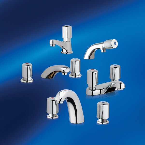 Low-Flow MVP® Metering Faucets with Modern Push Handle Introduced by ...
