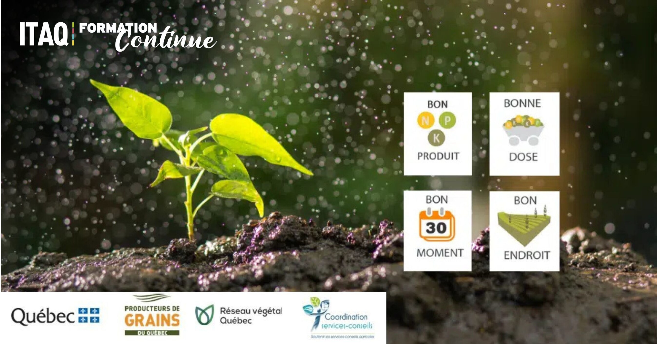 L'ITAQ forme 68 participants à la gestion 4B des nutriments : un succès ...