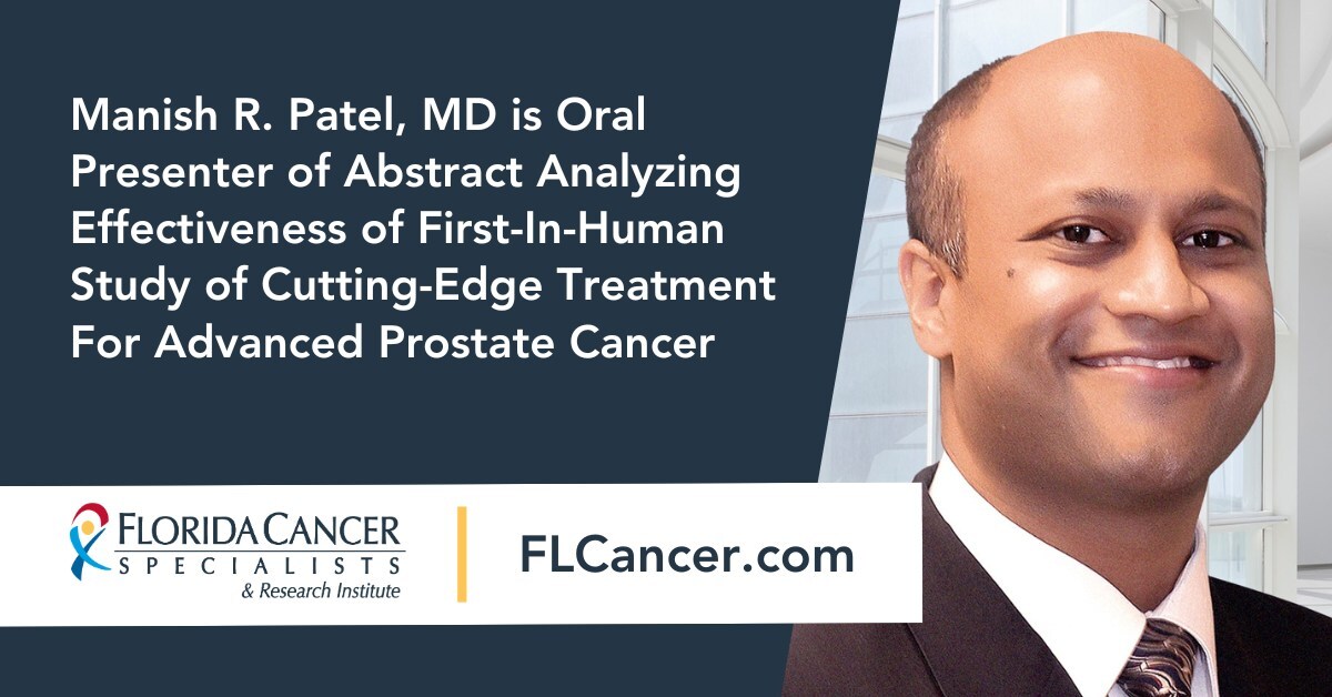 Manish R. Patel, MD is Oral Presenter of Abstract Analyzing ...