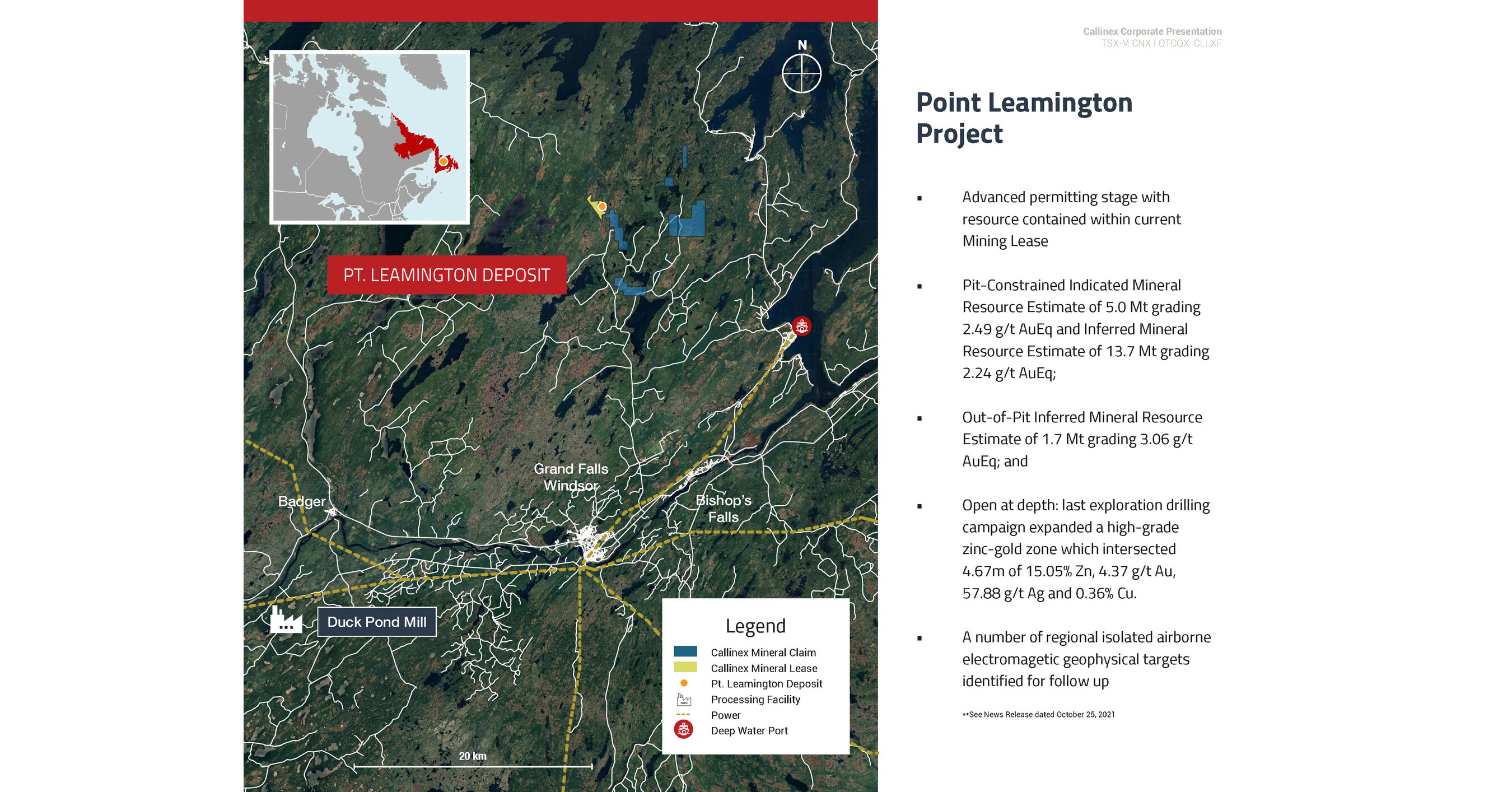 Callinex to Advance its Gold Rich Point Leamington Base Metals Deposit ...