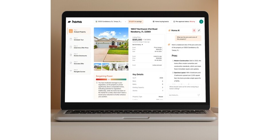 Homa, an AI-Powered Real Estate Platform for Home Buyers, Launches in ...