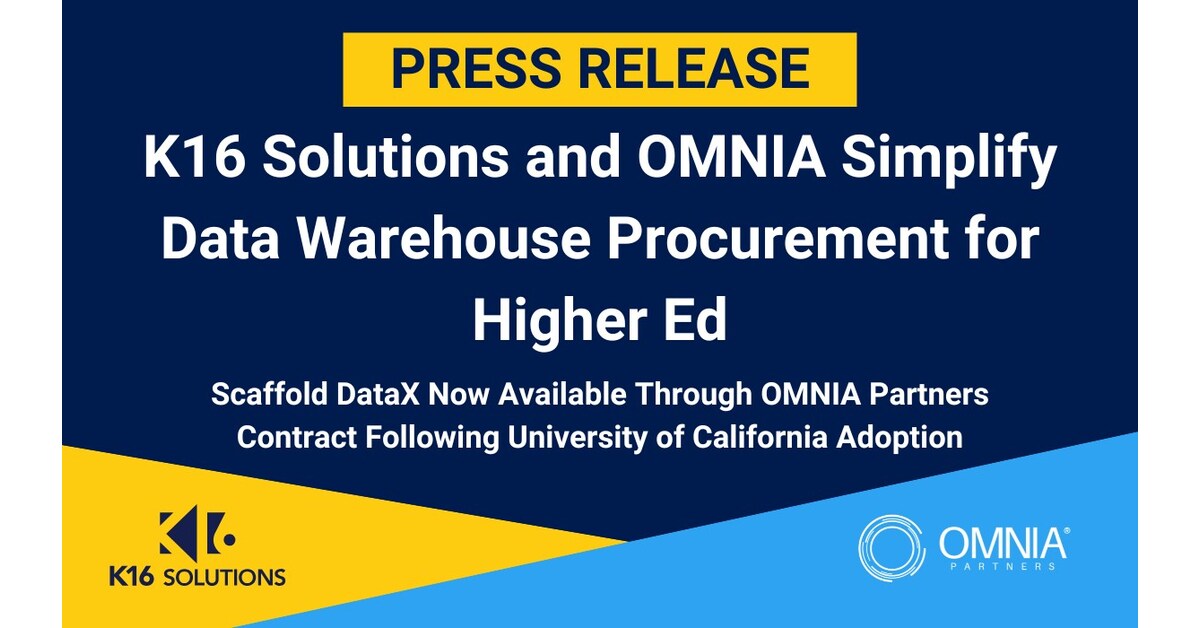 K16 Solutions and OMNIA Partners Join Forces to Streamline Data Warehouse Procurement for Higher ...
