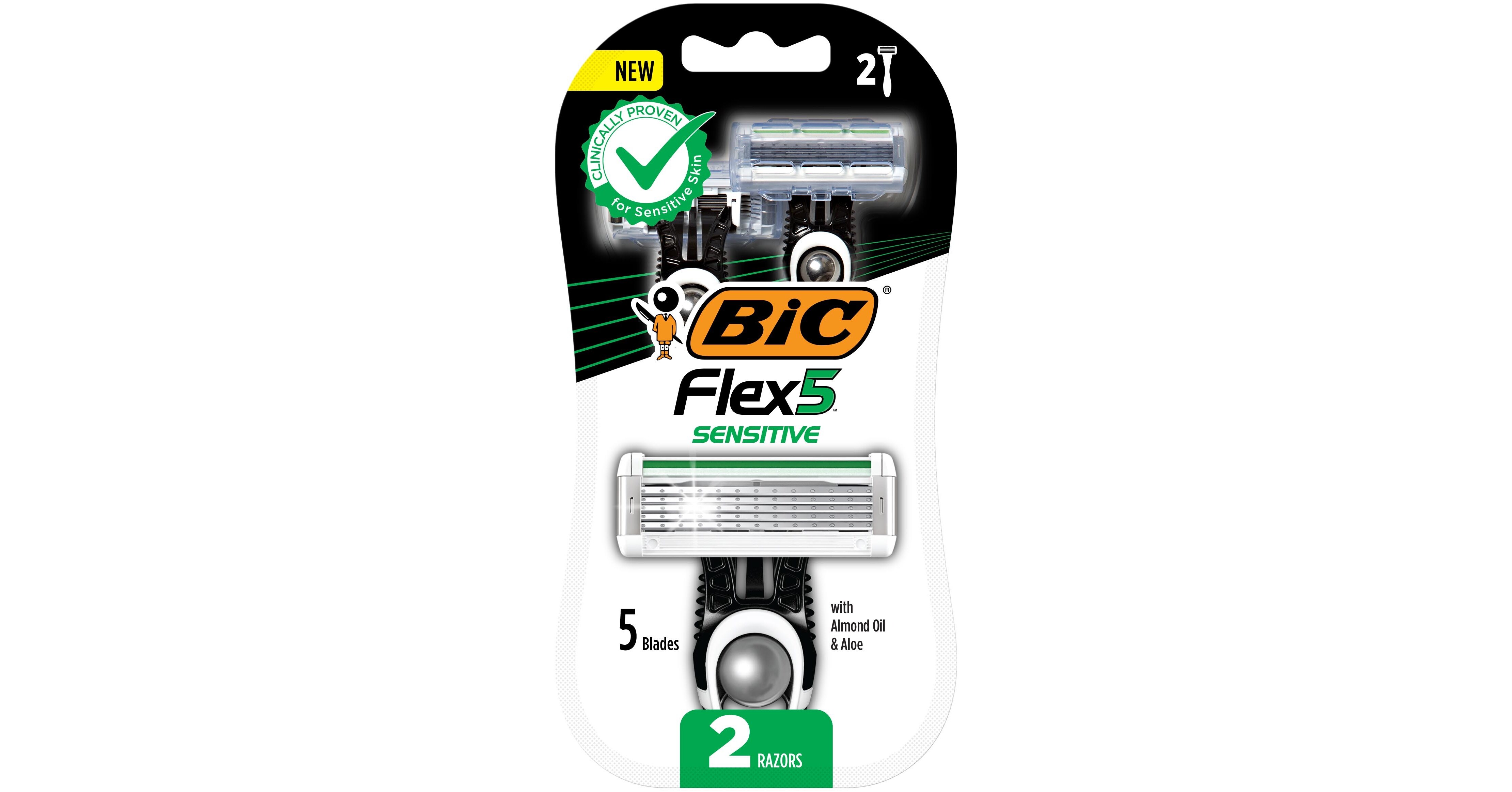 BIC Launches New Flex 5 Sensitive Razor for Men--Clinically-Proven for ...