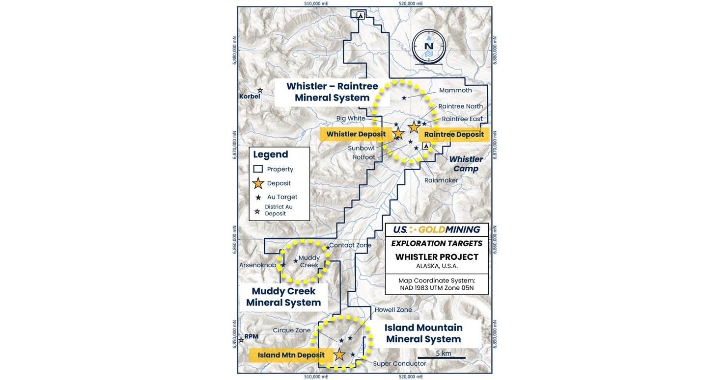 U.S. GoldMining Provides Update on Exploration Targets at the Whistler ...