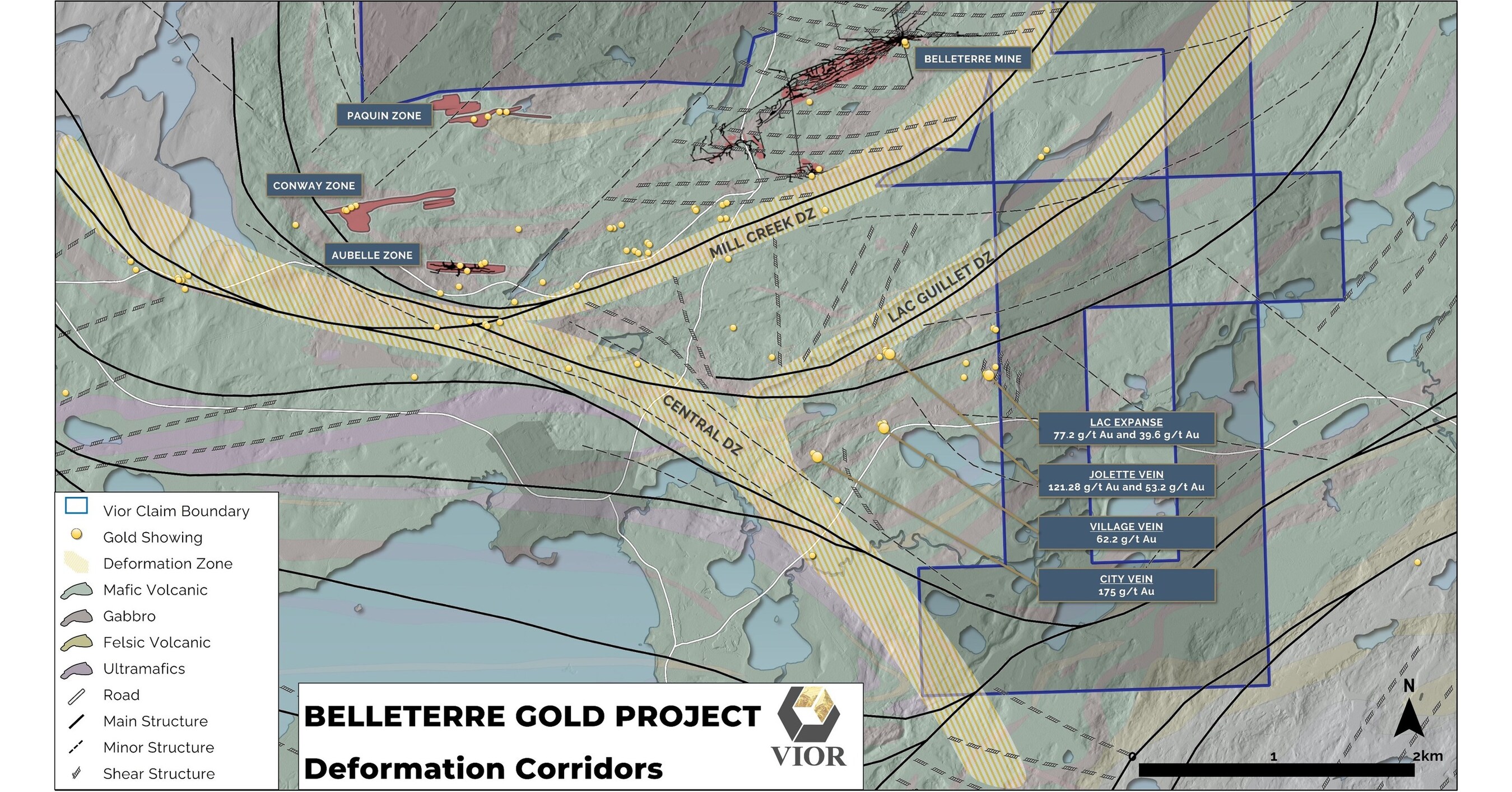 VIOR PRÉSENTE UNE MISE À JOUR SUR L'EXPLORATION DU PROJET AURIFÈRE ...