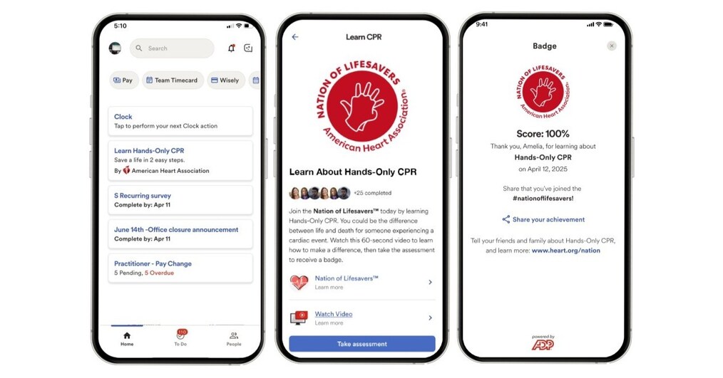 New initiative delivers CPR education through ADP Mobile Solutions app ...
