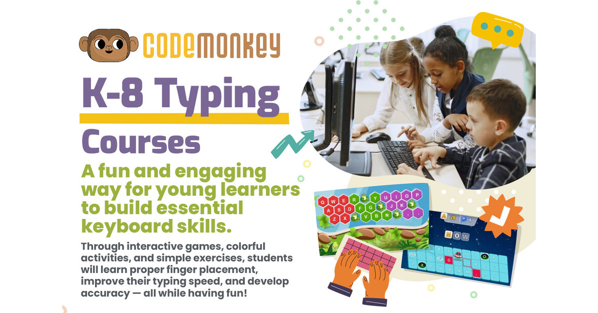 CodeMonkey Introduces GamifiedK-8 Typing Curriculum to Empower Digital Learners