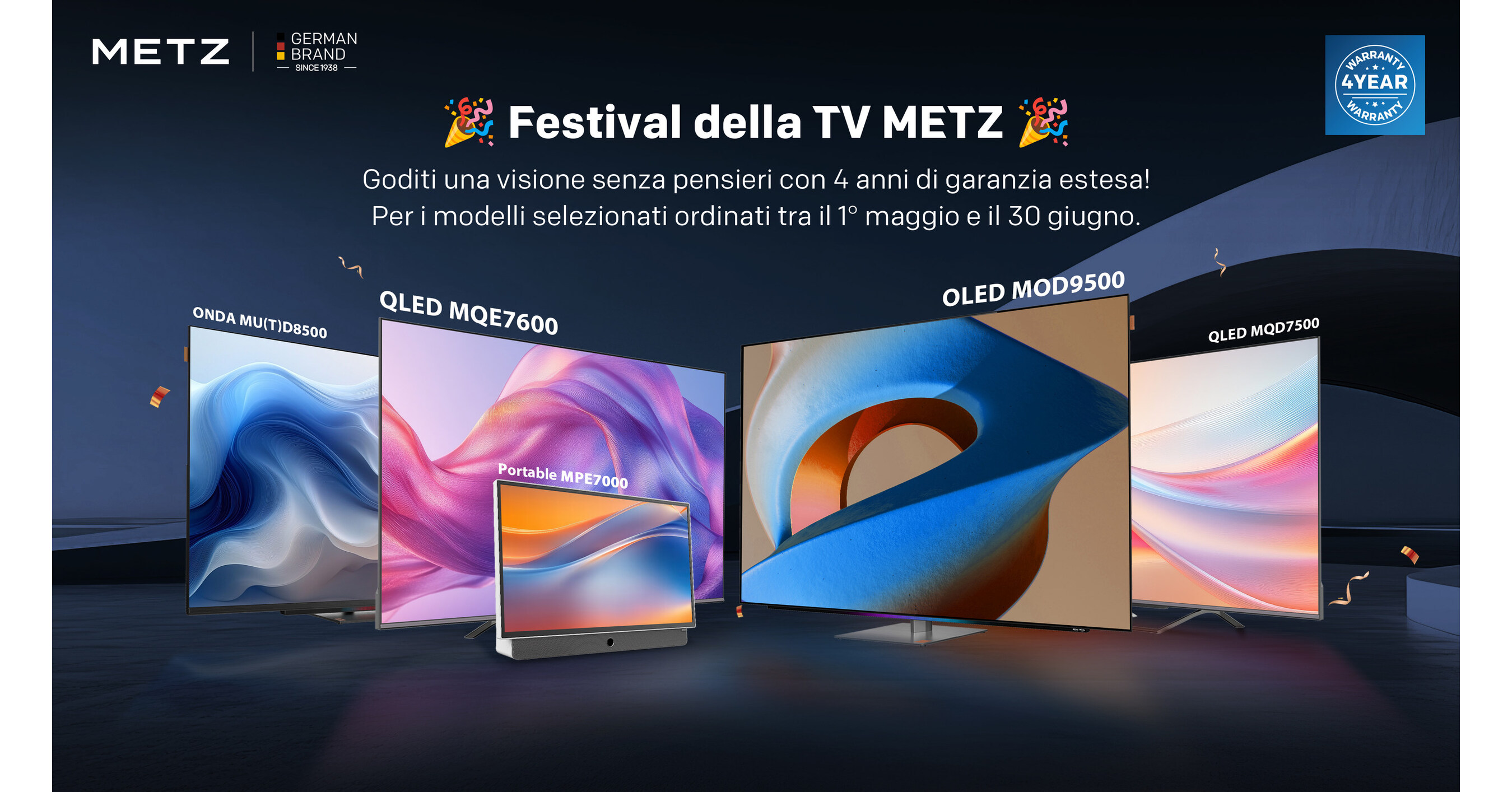 Garanzia estesa e altoparlanti gratuiti! Il METZ TV Festival conquista ...