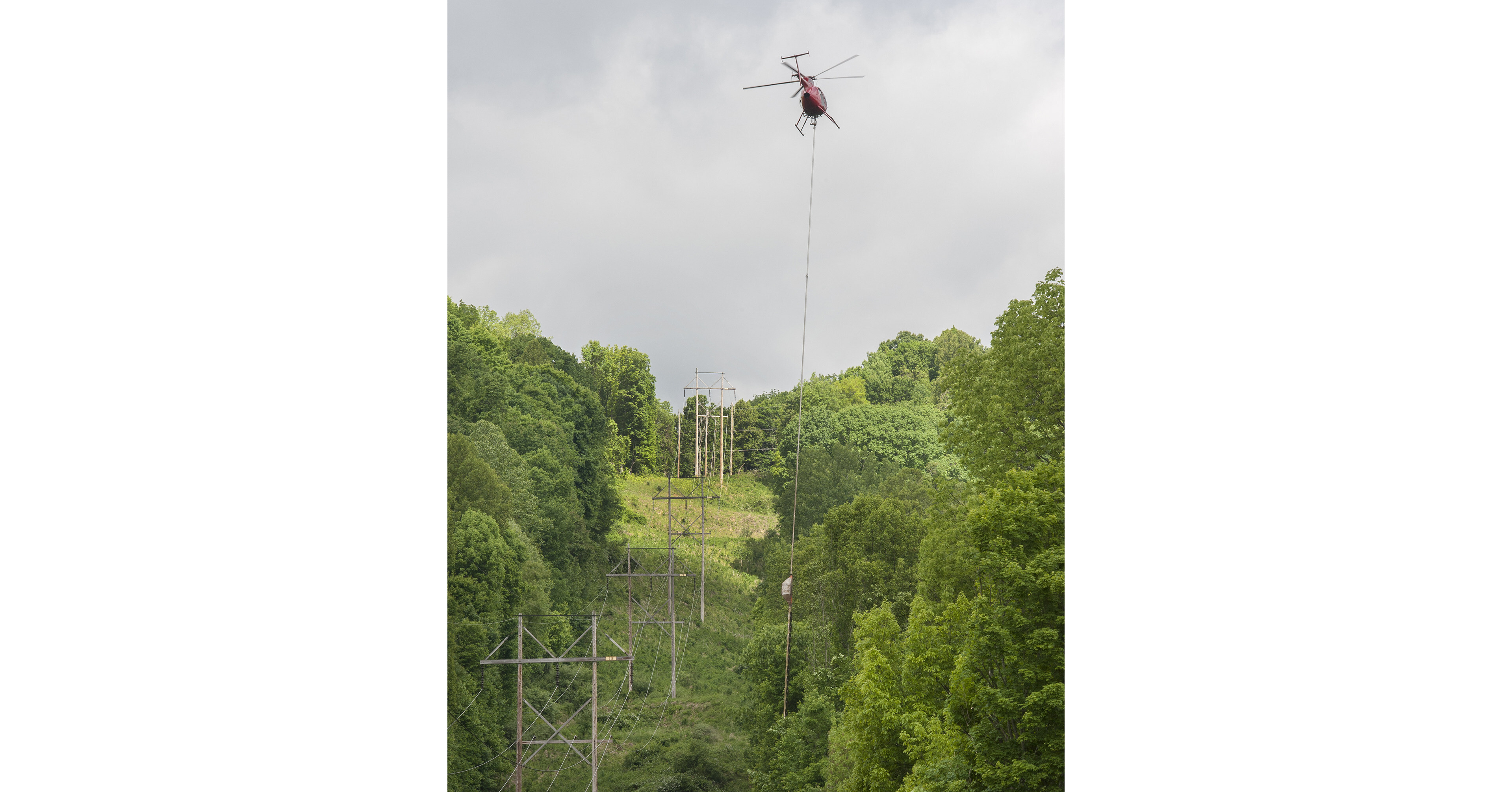 Mon Power Deploys Aerial Saw to Trim Trees in Hard-to-Access Areas