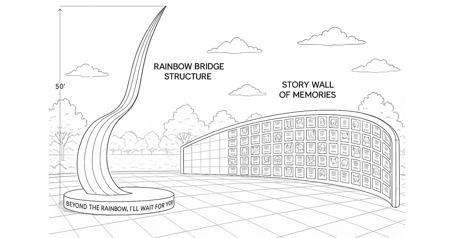 Traveling Rainbow Bridge Aims to Become World's Largest Pet Memorial ...