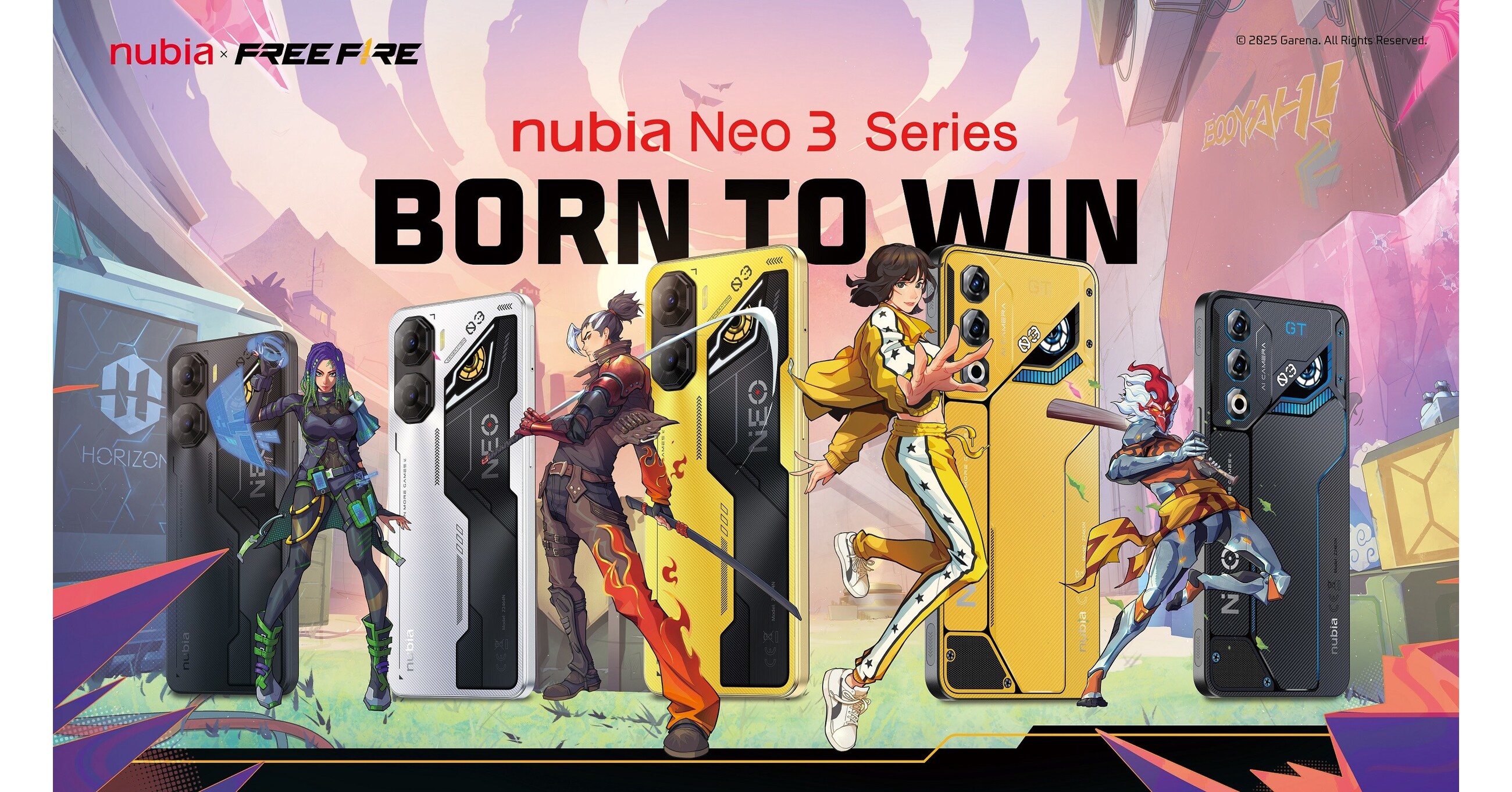 Born to Win: nubia Neo 3 series named Official Co-Branded Gaming Smartphone for Garena Free Fire