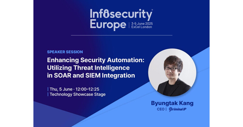 Criminal IP to Debut at Infosecurity Europe 2025